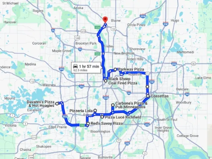 21 minnesota burger pizza spots map