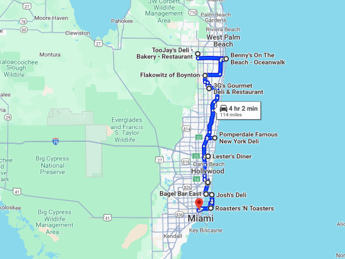 27 comfot food florida map