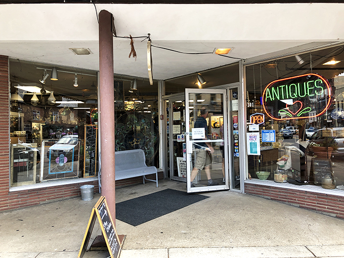 Neon dreams and vintage schemes! Midtown Antique Mall is like a retro department store that time forgot – in the best way possible. Photo credit: Andy Fallon (LT Fallon)