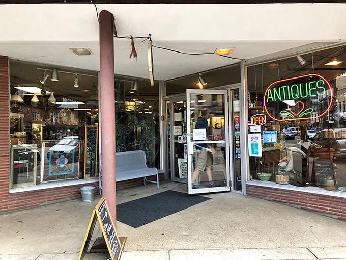 Neon dreams and vintage schemes! Midtown Antique Mall is like a retro department store that time forgot – in the best way possible. Photo credit: Andy Fallon (LT Fallon)