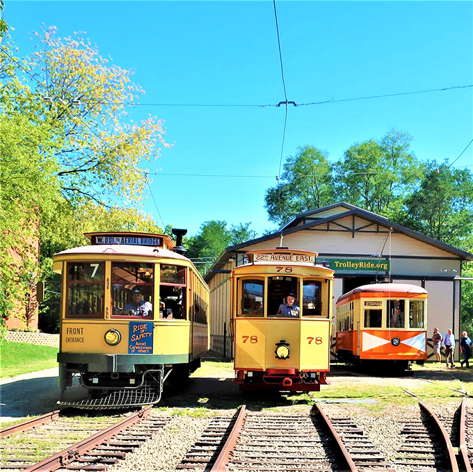 Ding ding! Your chariot awaits. Ride these vintage trolleys and pretend you're in a simpler time, minus the itchy wool suits. Photo credit: Minnesota Streetcar Museum (MSM)