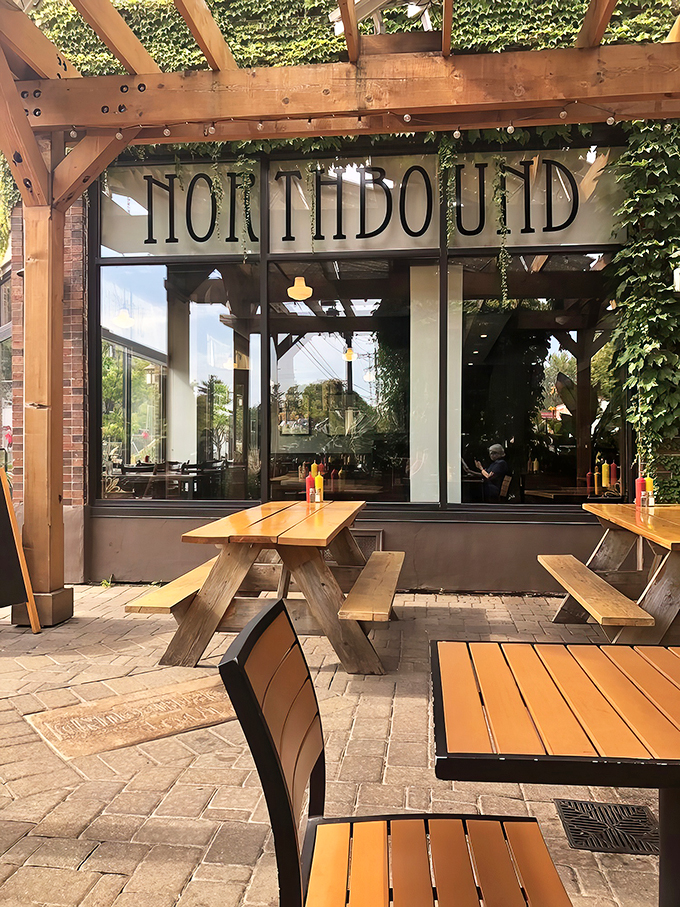 Patio perfection at Northbound. Soak up Minnesota sunshine while savoring smoked meats and suds – it's like a cookout, but way cooler.