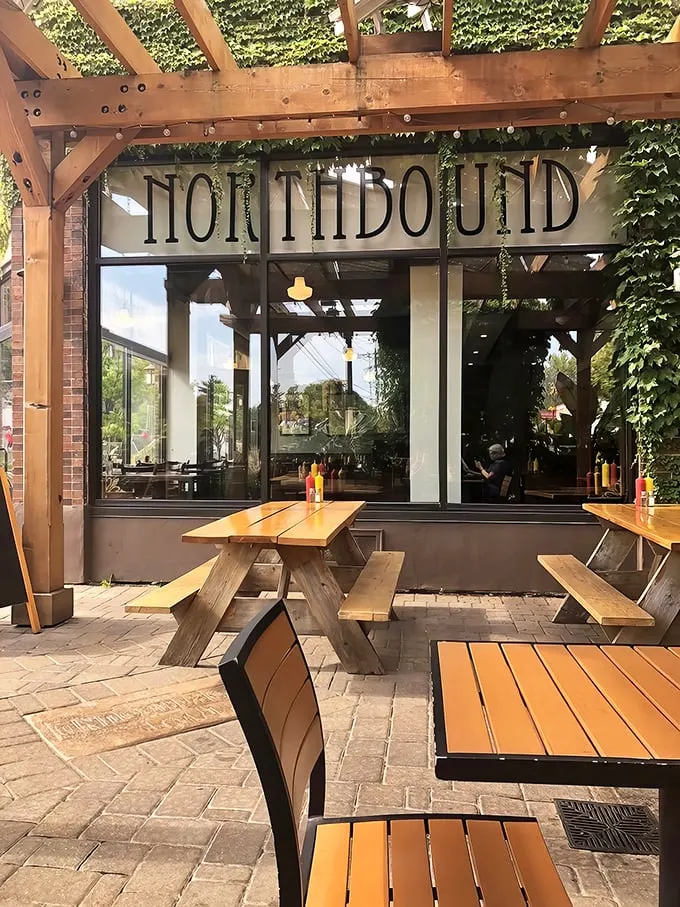 Patio perfection at Northbound. Soak up Minnesota sunshine while savoring smoked meats and suds – it's like a cookout, but way cooler.
