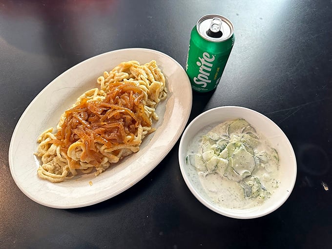 Mac and cheese's sophisticated European cousin has arrived! This spätzle is like a warm hug for your taste buds, complete with a side of nostalgia.