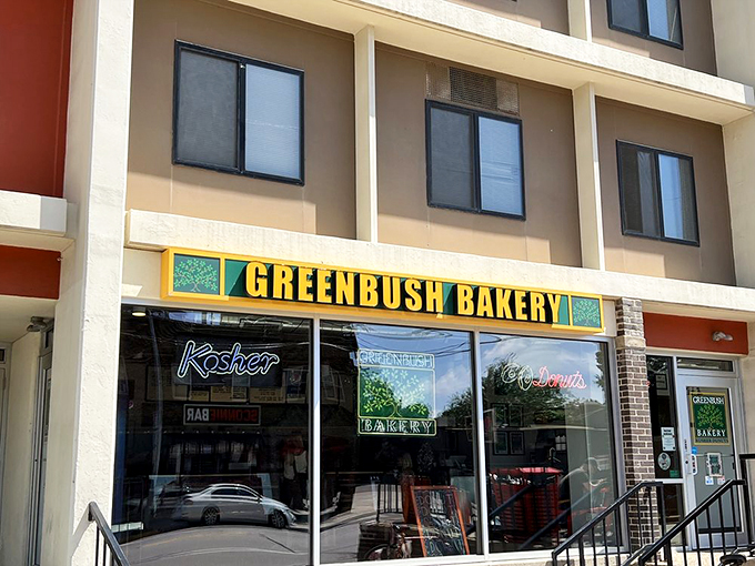 Neon signs and kosher delights? It's like Times Square and your bubbe's kitchen had a delicious love child! Photo credit: Travis B.