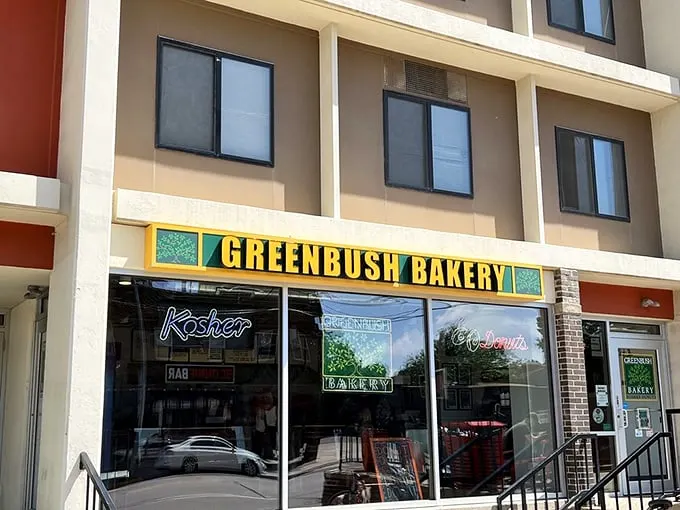 Neon signs and kosher delights? It's like Times Square and your bubbe's kitchen had a delicious love child! Photo credit: Travis B.