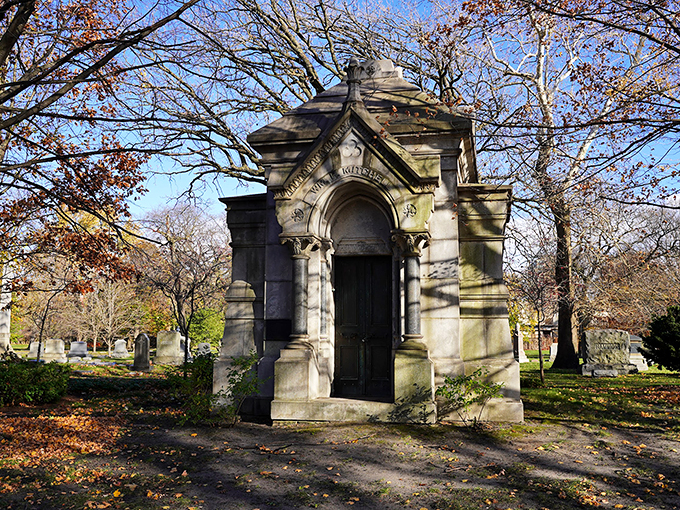 Gothic architecture meets nature's beauty. It's like Central Park decided to dress up for Halloween all year round. Photo credit: Jim Petykowski