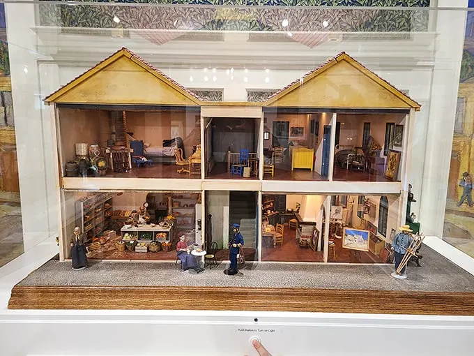 "It's a small world after all in this charming yellow house. Prepare for a big dose of wonder in miniature form." Photo credit: Greg Kozlowski