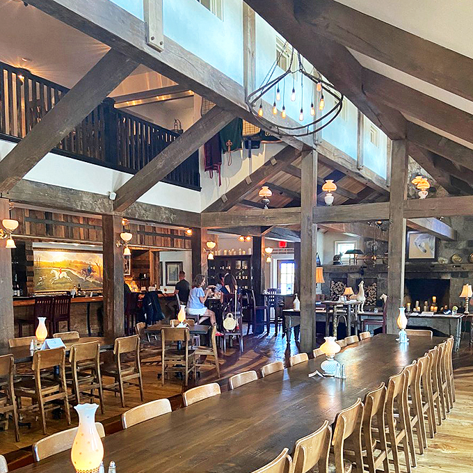 Rustic charm meets modern comfort. It's like stepping into a Pinterest board come to life, but with better food and actual warmth.