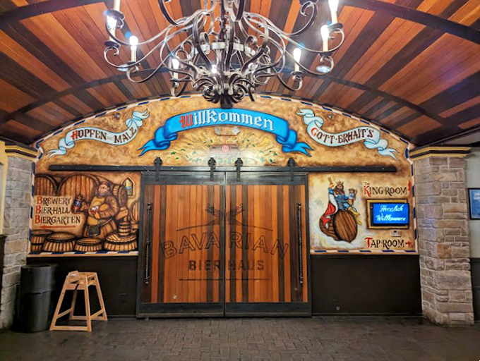 Where Oktoberfest never ends! Step inside and let the Bierhaus's warm wooden interior wrap you in Gemütlichkeit.