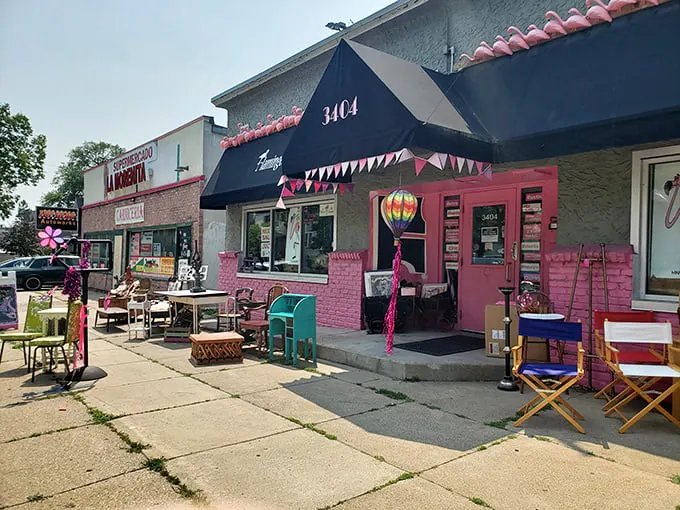 Pink paradise meets vintage valhalla! Flamingo's is where retro goes to party – and invites you to join the conga line. Photo credit: Dan Zbichorski