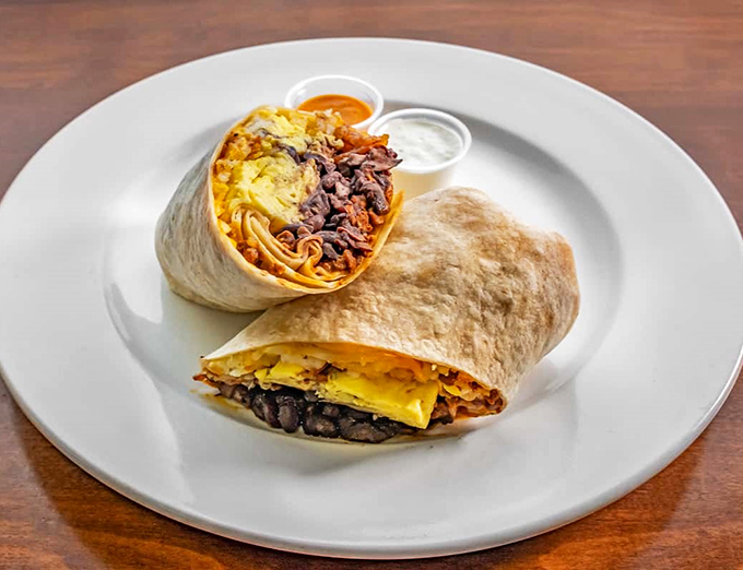 This burrito is so big, it needs its own zip code. It's not just a meal, it's a commitment to deliciousness.
