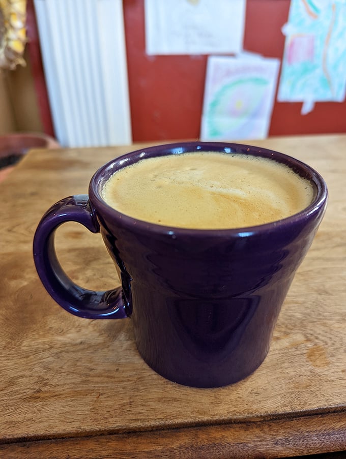 Purple reign! This mug of liquid motivation is ready to turn your morning from snooze to smooth jazz.