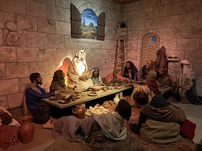 Sermon on the Mount, Midwest edition! Jesus delivers His message to a rapt audience, proving that good storytelling never goes out of style.
