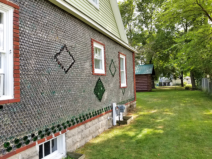 "Talk about a glass house! This bottle-built wonder is what happens when recycling meets extreme home makeover." Photo credit: Sandra Lochner Pearson