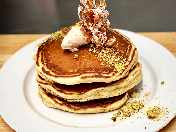 Parsnip pancakes that are stacked higher than your weekend to-do list. Procrastination never tasted so good!