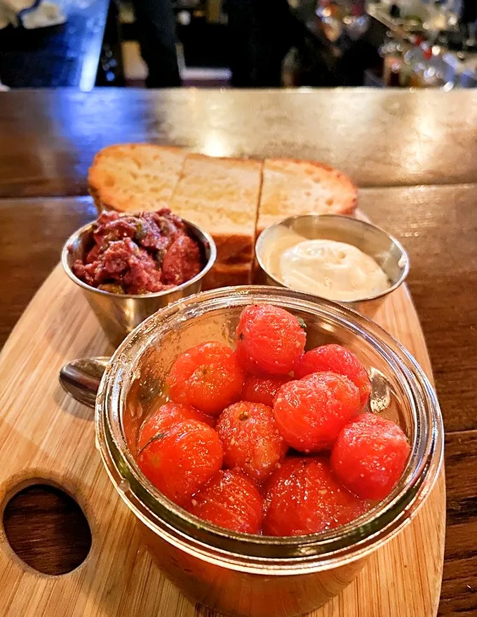 These aren't just pickled tomatoes, they're little flavor grenades. One bite, and your taste buds will be dancing the tarantella all night long.