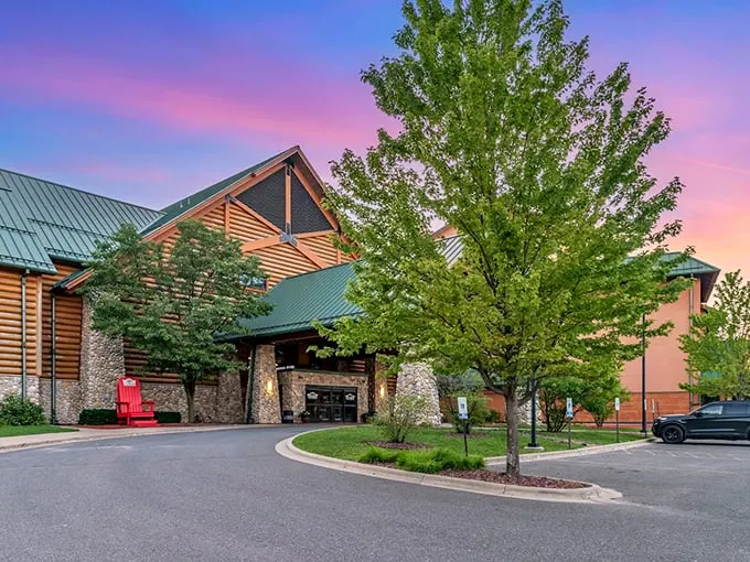 Sunset over the Wilderness - where 'roughing it' means deciding between the indoor or outdoor waterpark. Tough choices, folks! Photo credit: Three Bears Resort