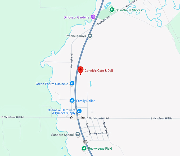 connie’s cafe map