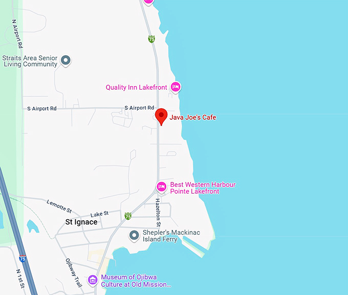 java joe's cafe map