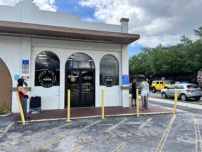 A century of flavor, wrapped in white stucco! La Segunda's exterior is like a time capsule, inviting you to step into a world where bread is king and Cuban sandwiches reign supreme.