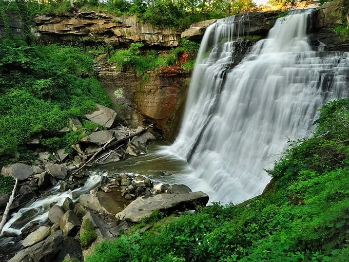 Nature's own masterpiece! Brandywine Falls cascades down 65 feet of rock face, creating a spectacle that would make even Niagara Falls a tad jealous. Photo credit: Jeff Burcher
