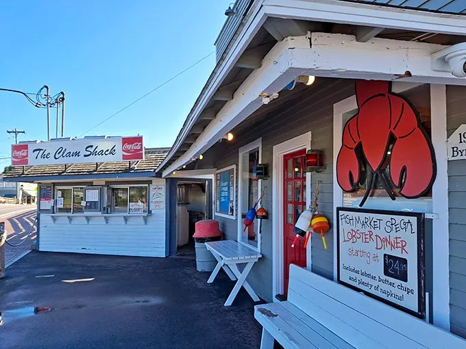 Welcome to seafood paradise! The Clam Shack's unassuming exterior belies a world of oceanic delights within. It's like finding Atlantis, but with better fried clams.
