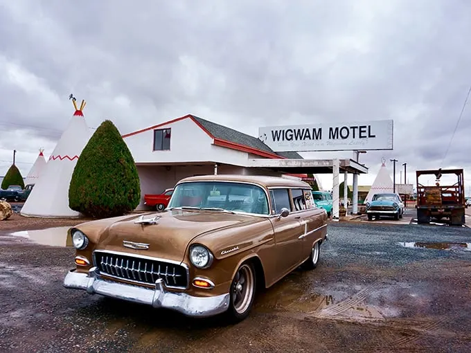 Welcome to the Wigwam Motel, where Route 66 meets Bedrock! This time capsule is the perfect pit stop for road-trippers and nostalgia seekers alike.