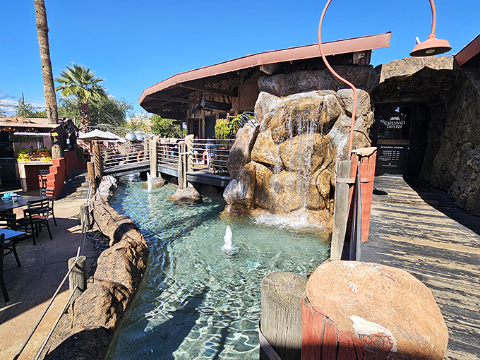 Welcome to the Bat Cave! No, not Bruce Wayne's hideout, but Carlsbad Tavern's quirky entrance that'll make you feel like a culinary superhero.