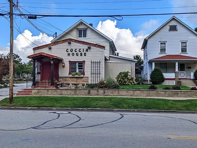 Home is where the pizza is! Coccia House's charming exterior promises a cozy culinary adventure that'll warm your heart and fill your belly.