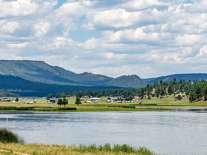 Postcard-perfect panorama or real life? Alpine's rolling hills and cozy homes make you wonder if you've stumbled into a Bob Ross painting come to life.