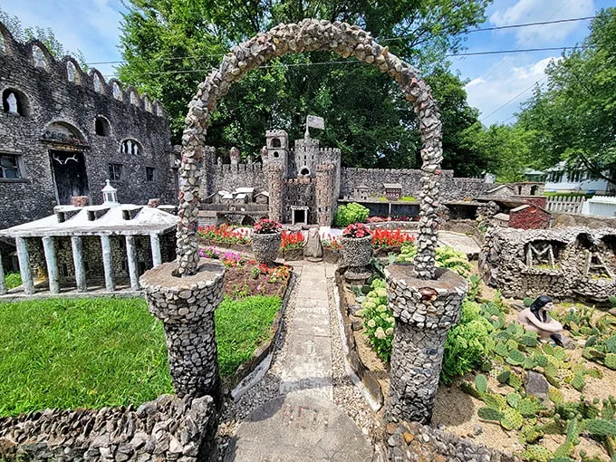 Step into a storybook world! This whimsical rock garden is like Disneyland meets "Honey, I Shrunk the Kids" – but with more charm and fewer shrink rays.