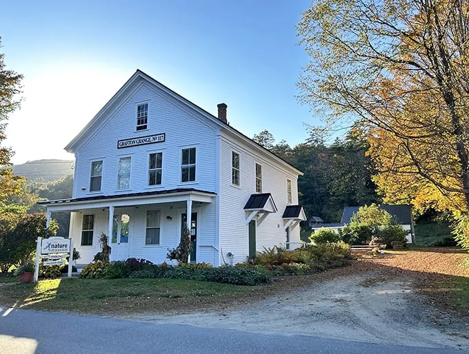 A slice of Vermont heaven! This charming white clapboard building houses more wonders than you'd expect. It's like Narnia decided to set up shop in New England.