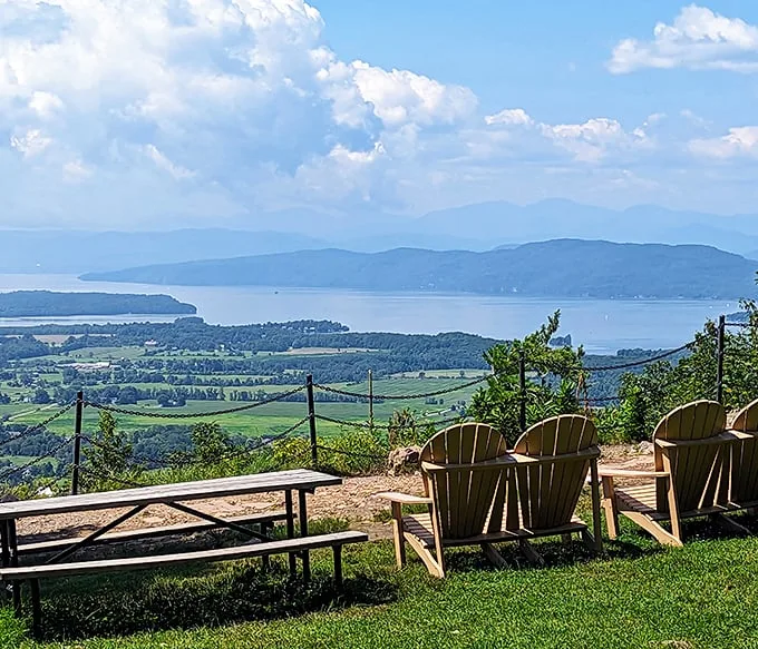 Mother Nature's masterpiece unfolds before your eyes. This view from Mt. Philo is like Vermont's version of the Sistine Chapel ceiling – breathtaking!