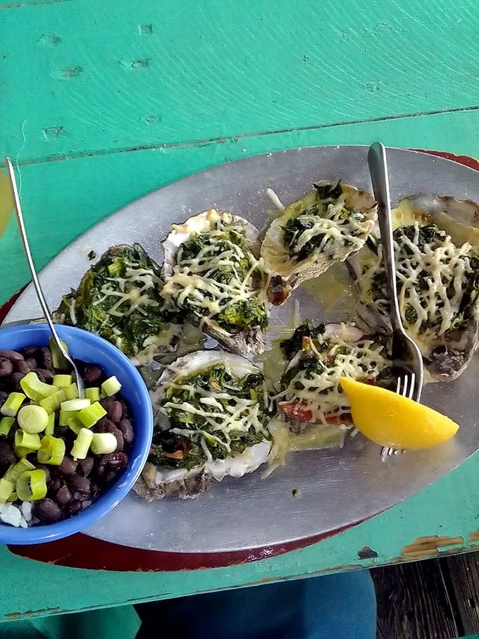 Oysters Rockefeller? More like oysters rock-your-world! These bivalves are dressed to impress and ready to party.