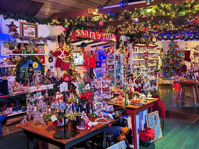 A treasure trove of trinkets and treats! This gift shop is like Mary Poppins' bag – full of endless surprises and holiday magic.
