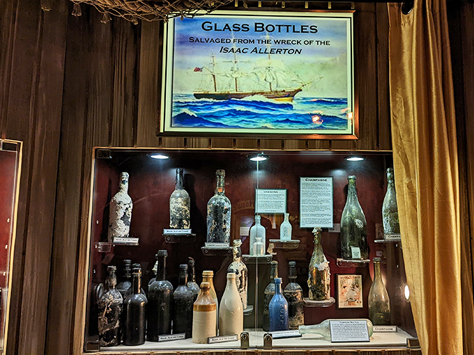 Bottoms up! These salvaged bottles from the Isaac Allerton might not contain any genie wishes, but they're full of fascinating history.