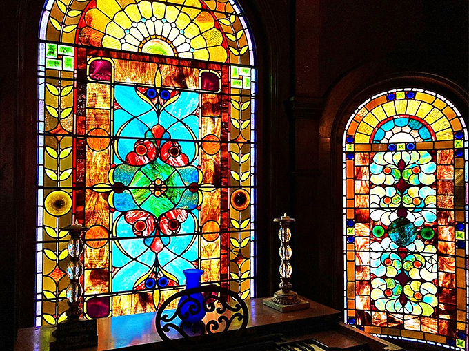 Stained glass that puts kaleidoscopes to shame. These windows are like jewelry for your walls – dazzling doesn't begin to cover it.
