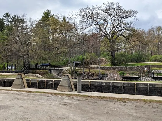 Bridge meets boat elevator at this fascinating lock. It's like watching a very slow, very wet magic trick.