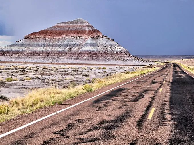 Fossil fuel for your imagination! Pull over to witness nature's own version of a stone-age sculpture garden.