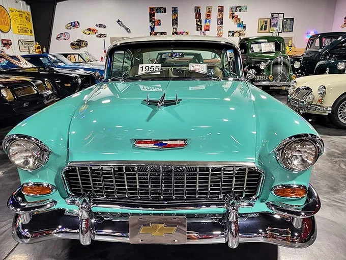 Minty fresh and twice as cool! This 1955 Chevy is the automotive equivalent of a perfectly preserved time capsule, complete with chrome trim and dreams of the open road.