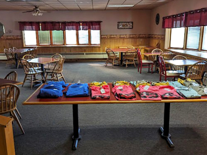 Pull up a chair and stay awhile. This dining area has seen more stories shared than a librarian at storytime.
