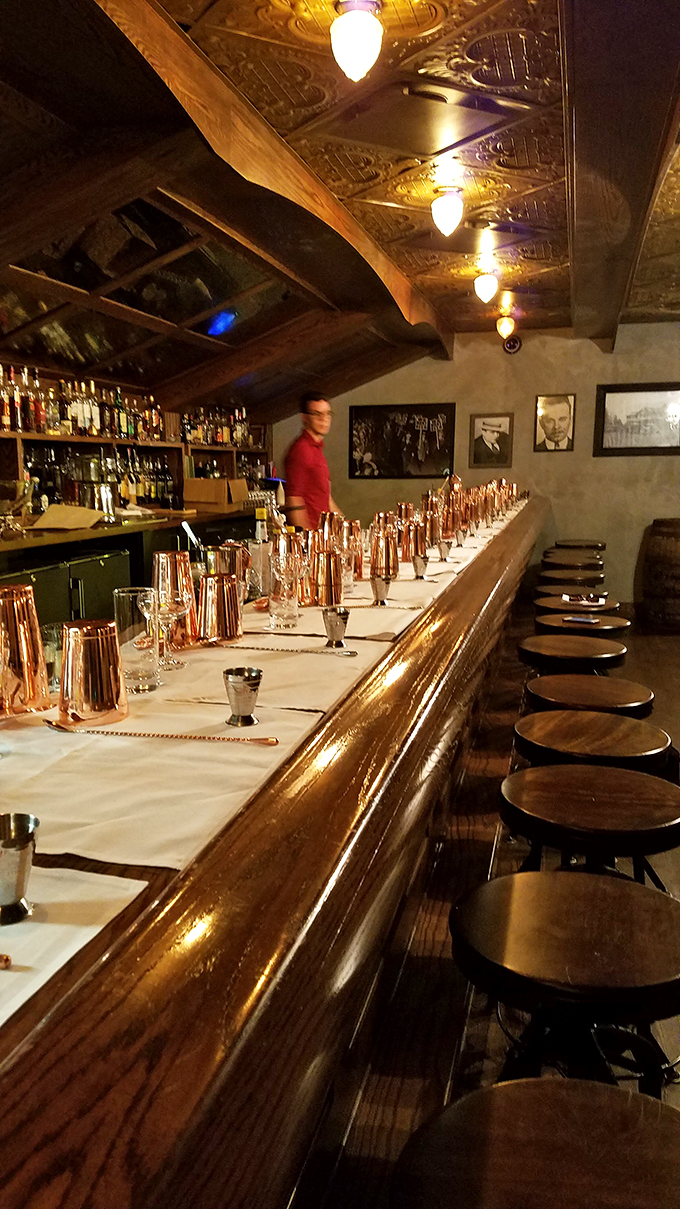 Mixology magic in action! This bar setup is so impressive, it could make James Bond rethink his "shaken, not stirred" mantra.