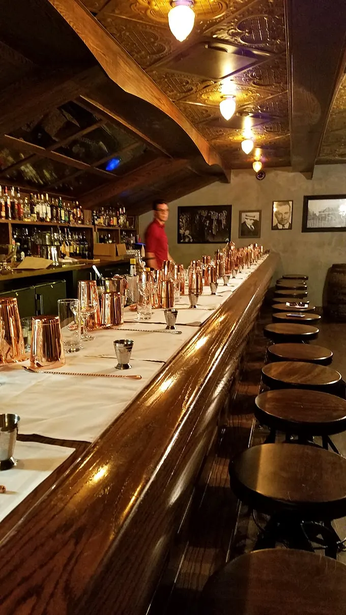Mixology magic in action! This bar setup is so impressive, it could make James Bond rethink his "shaken, not stirred" mantra.