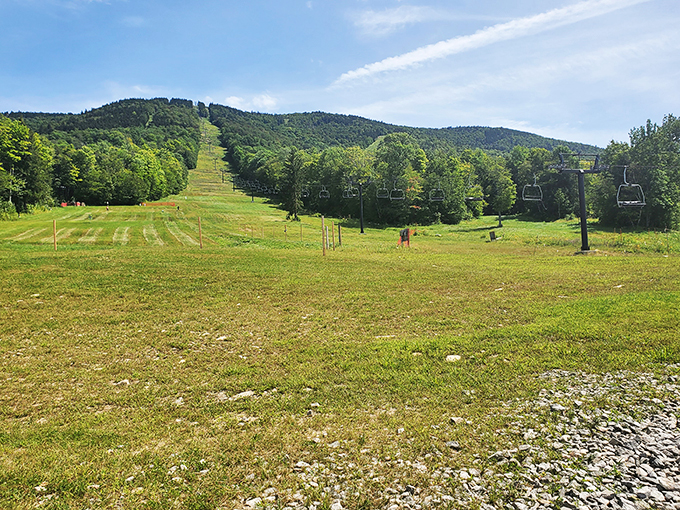 Magic Mountain's Red Chair: Slow and steady wins the race… to the best views in southern Vermont.