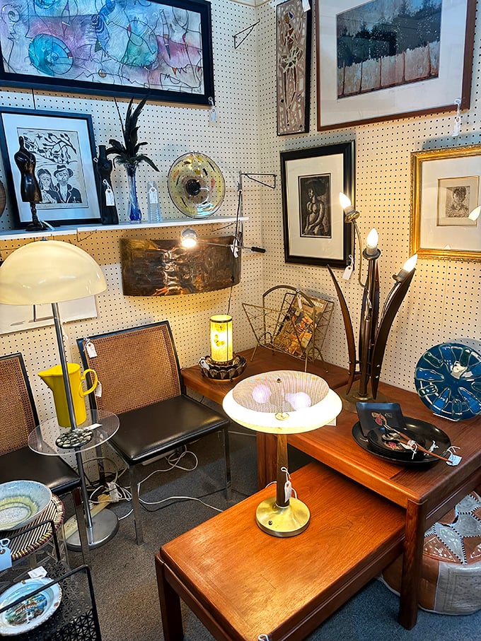 Illuminating the past, one funky lamp at a time. This lighting display is brighter than a 1970s disco ball and twice as groovy!