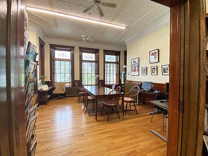 Pull up a chair and stay awhile. In this room, even writer's block comes with a stunning view.