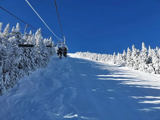 Sky-high adventure! Sugarbush's chairlifts aren't just a ride, they're front-row seats to nature's most spectacular show. No binoculars required!