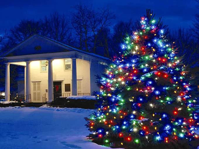 Park and be dazzled. Shelburne's spectacular light display is the grand finale of your Vermont holiday road trip.