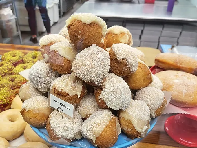 Tropical vacation in every bite! These Pina Colada donuts are like a beachside getaway for your taste buds, no passport required.